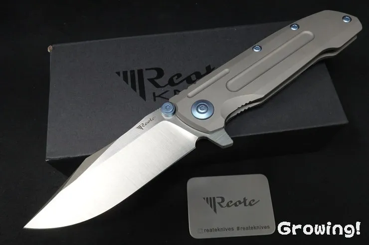 ナイフショップ グローイング！ Reate knives【リアートナイフ】 「9D-V2」【154CM】【フリッパー】【チタニウム】折りたたみ